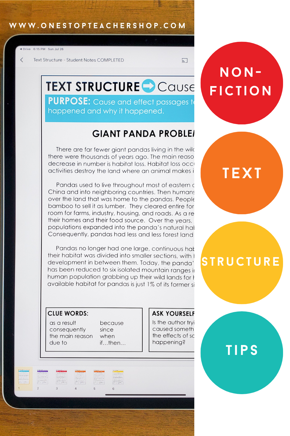 Tips for Teaching Nonfiction Text Structure | One Stop Teacher Shop