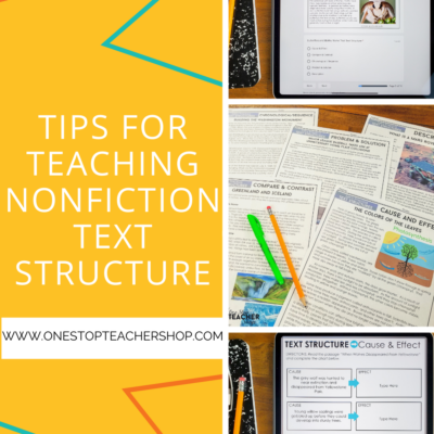 Tips for Teaching Nonfiction Text Structure | One Stop Teacher Shop