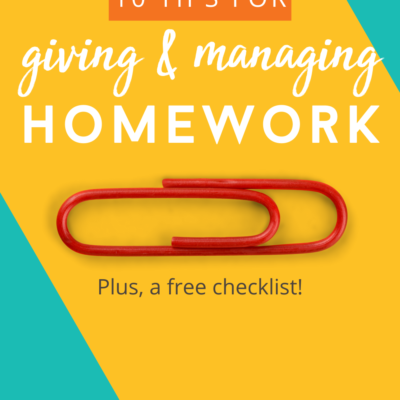 Top Ten Homework Tips for Teachers | One Stop Teacher Shop