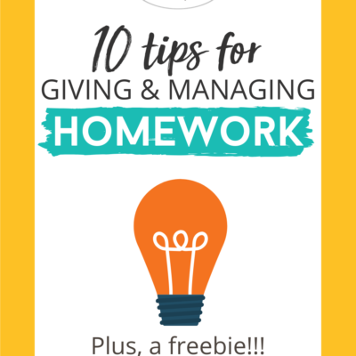 Top Ten Homework Tips for Teachers | One Stop Teacher Shop