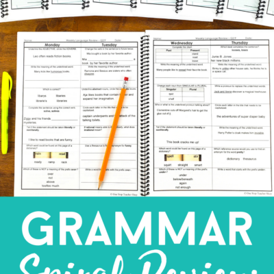 Tips for Using Grammar Spiral Review | One Stop Teacher Shop
