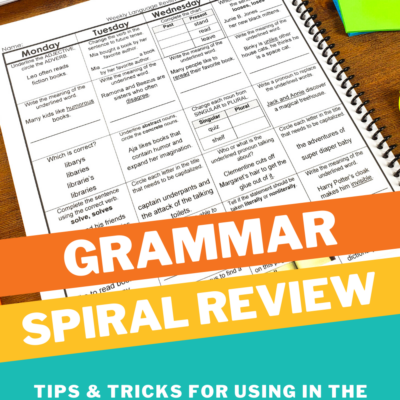 Tips for Using Grammar Spiral Review | One Stop Teacher Shop