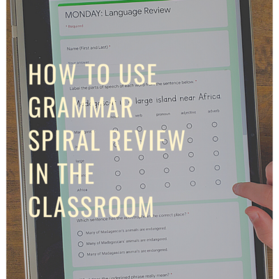 Tips for Using Grammar Spiral Review | One Stop Teacher Shop