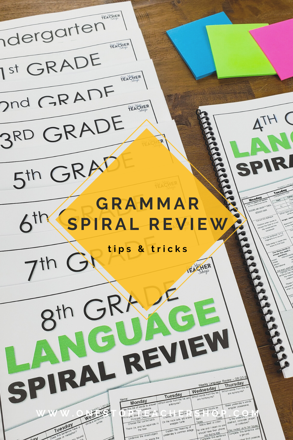 Tips For Using Grammar Spiral Review One Stop Teacher Shop