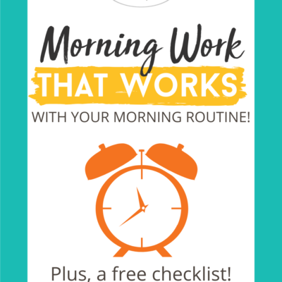 Morning Work that Works with your Morning Routine | One Stop Teacher Shop