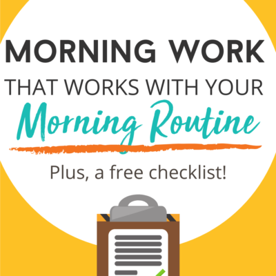 Morning Work that Works with your Morning Routine | One Stop Teacher Shop
