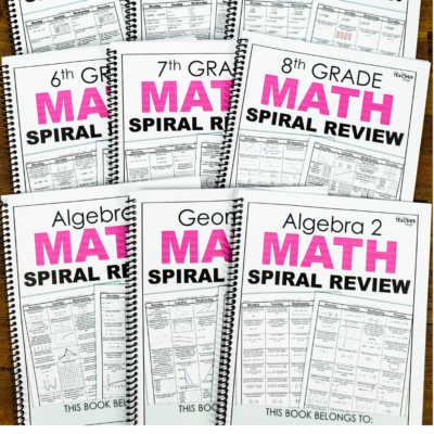 Math Spiral Review & Quizzes | Homework or Morning Work