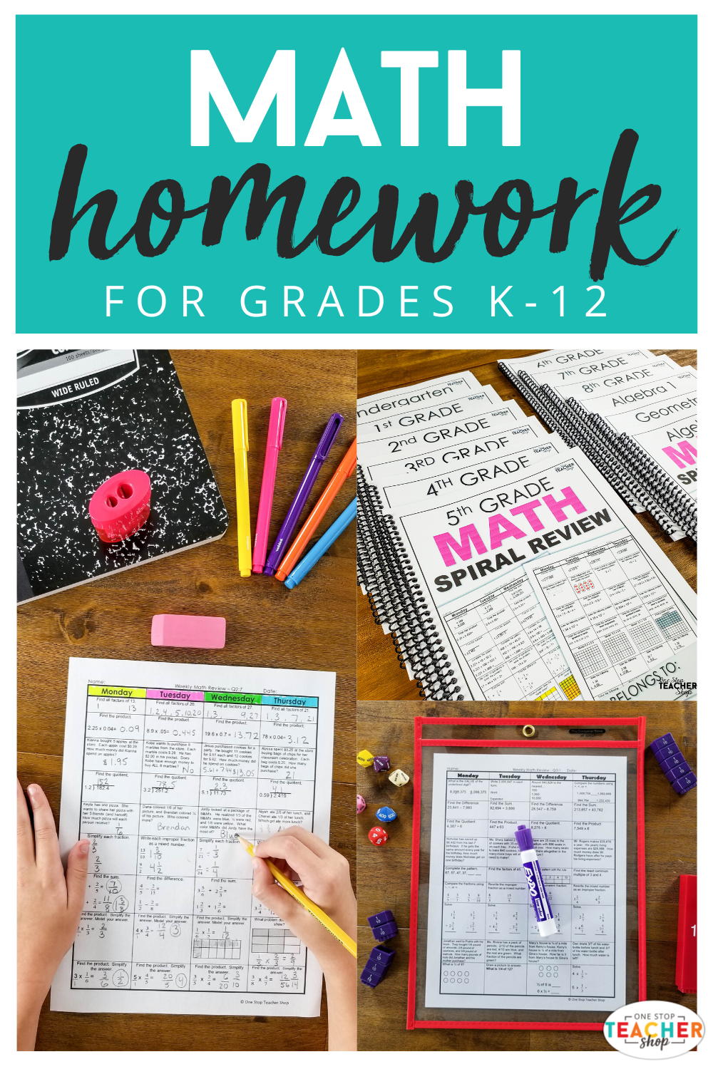 Math Spiral Review Quizzes Homework Or Morning Work math-spiral-review-quizzes-homework-or-morning-work