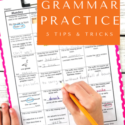 Tips for Grammar Practice in the Classroom | One Stop Teacher Shop