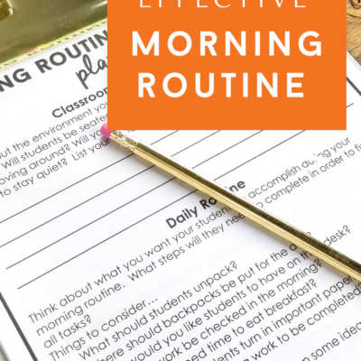 An Effective Classroom Morning Routine | One Stop Teacher Shop