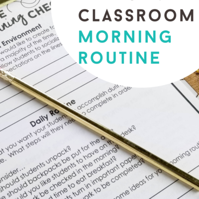 An Effective Classroom Morning Routine | One Stop Teacher Shop