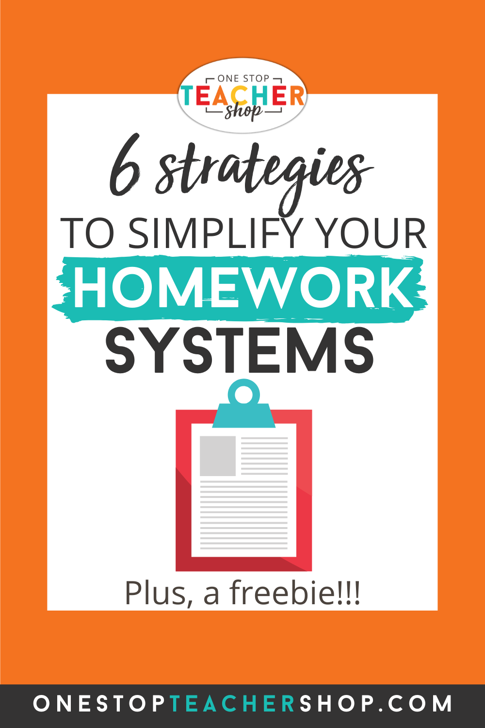6 Strategies to Simplify your Homework Systems | One Stop Teacher Shop