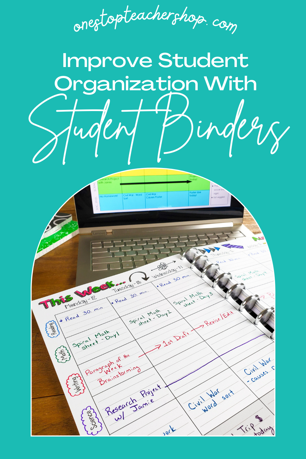 Student Binders: Improve Student Organization | One Stop Teacher Shop