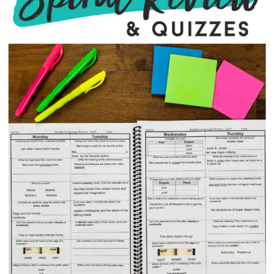 Language Spiral Review for Daily Grammar Practice