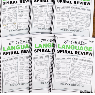 Language Spiral Review for Daily Grammar Practice