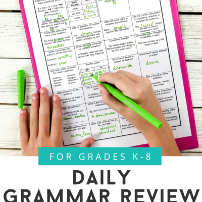 Language Spiral Review for Daily Grammar Practice