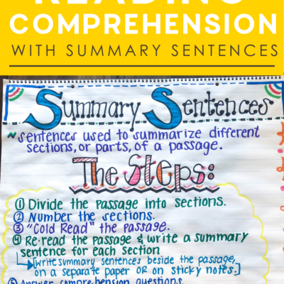 Improve Reading Comprehension with Summary Sentences | One Stop Teacher ...