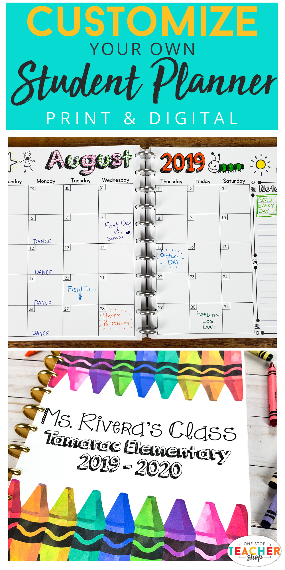 The One Stop Student Planner | One Stop Teacher Shop