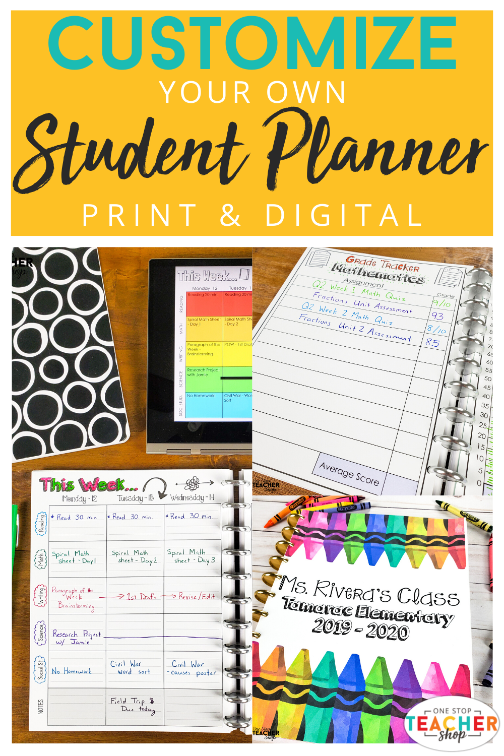 The One Stop Student Planner | One Stop Teacher Shop