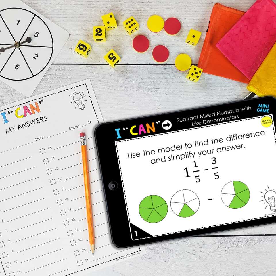 Digital I CAN Mini Math Games - One Stop Teacher Shop